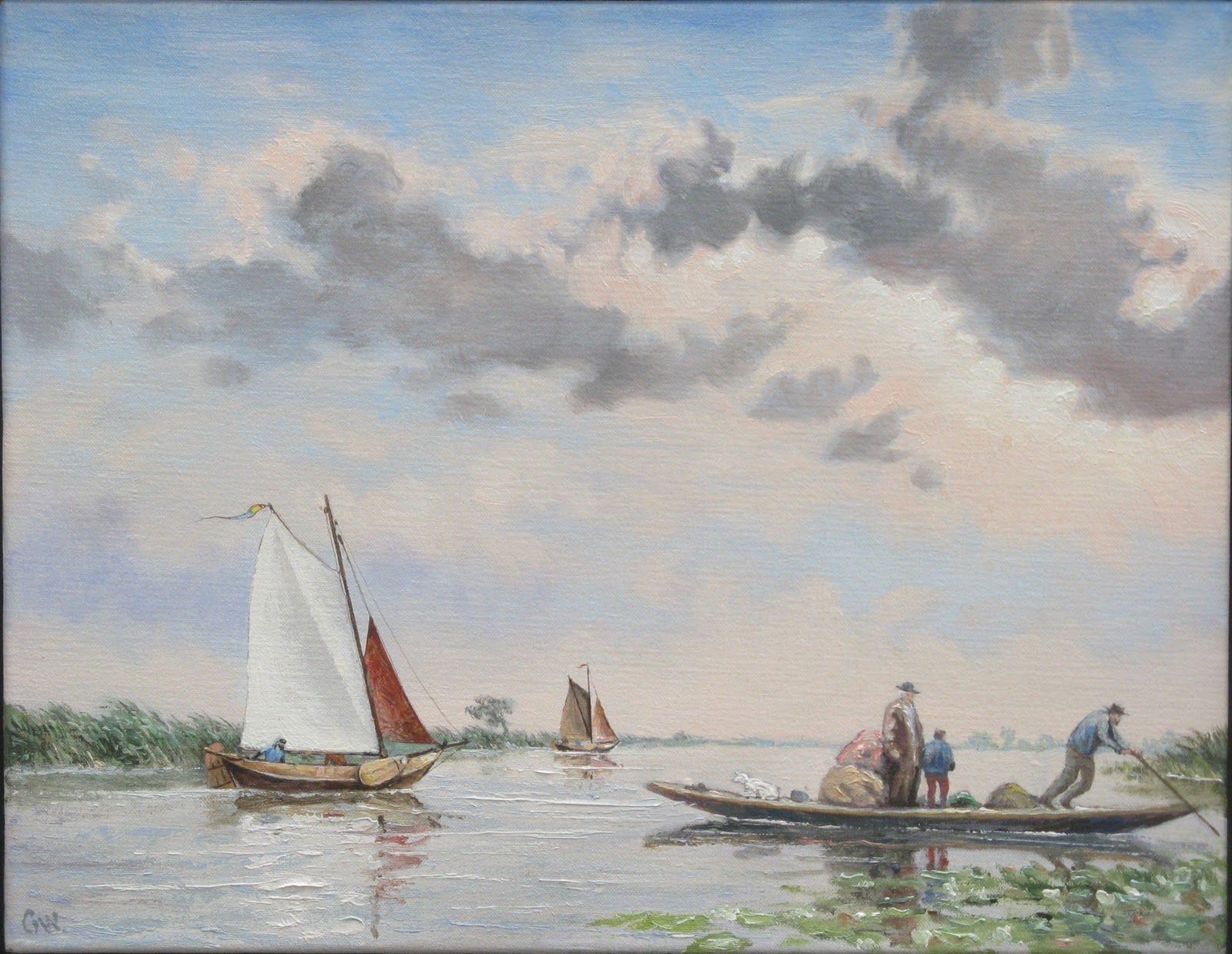 Schilderkunst Geert de Weerd: Portfolio: Wad / Zee / Boten / Water