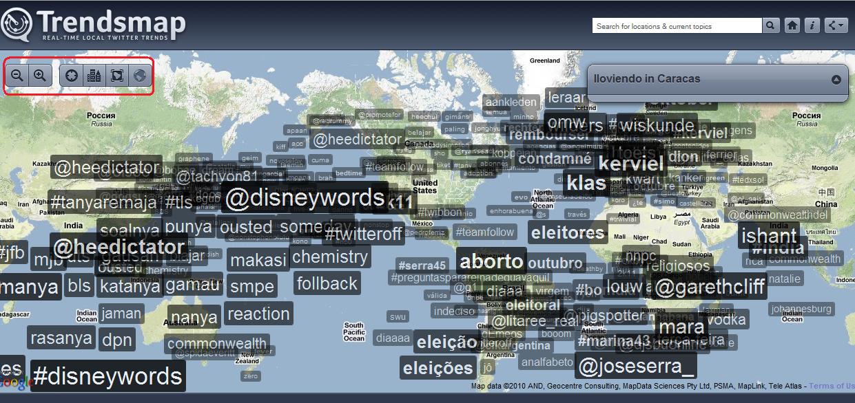 Trendsmap ~ Hashtags alrededor del mundo ~ Curioseando