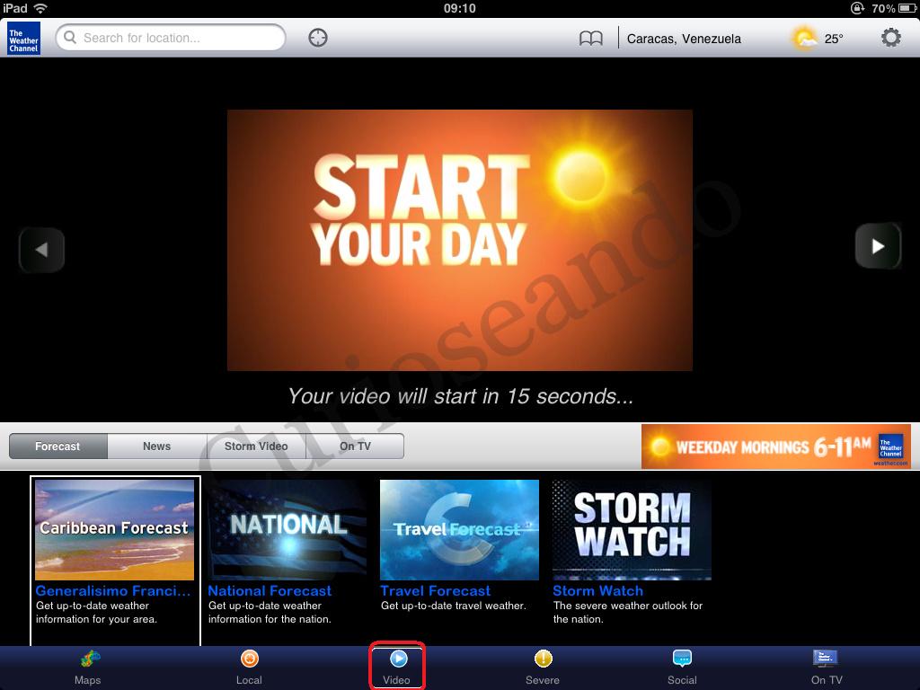 The Weather Channel y Accu Weather en tu iPad ~ Curioseando