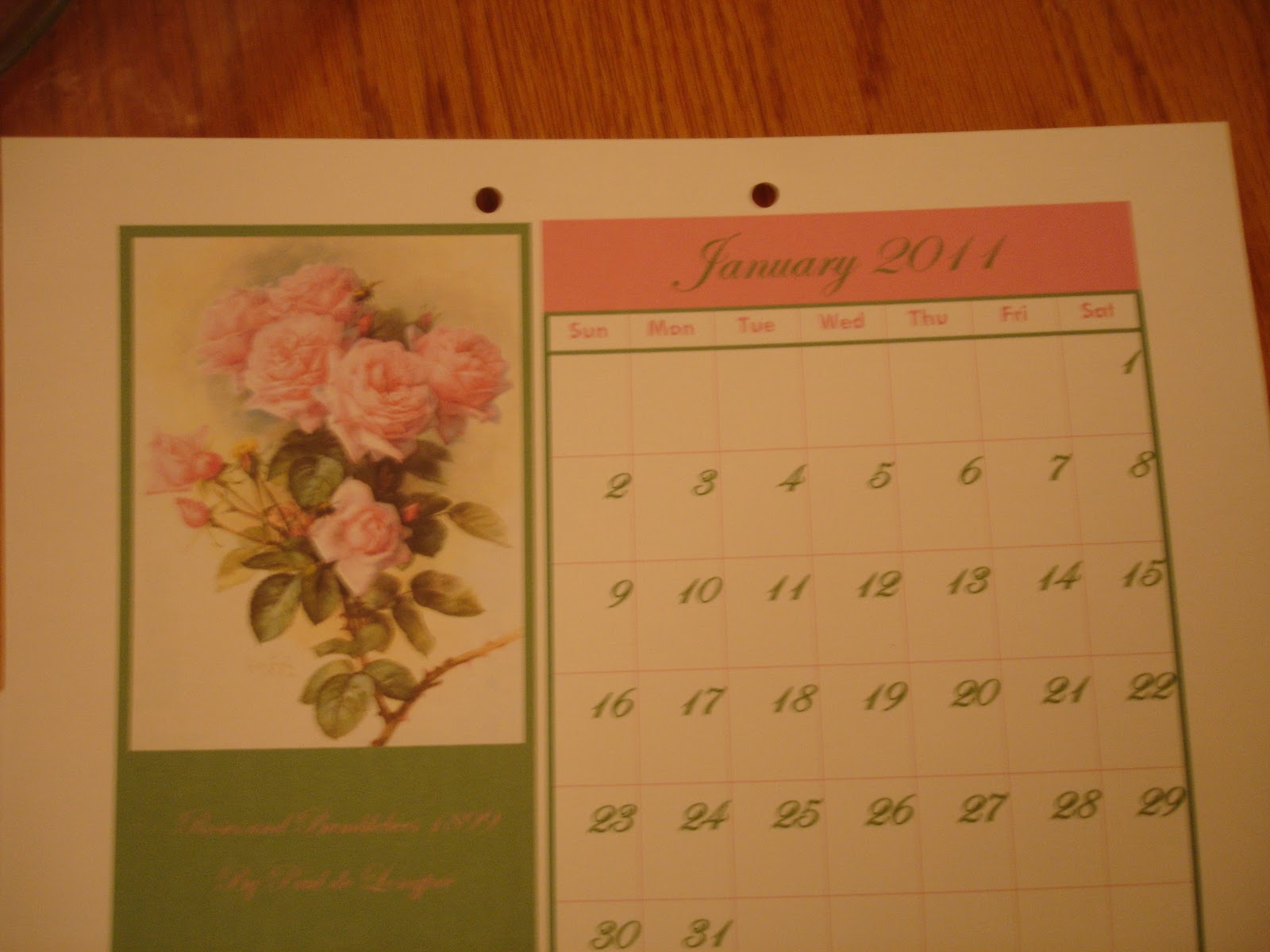Home Living: 2011 Calendar of Victorian Roses