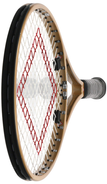 Powerangle Pro Tennis Racket with Diagonal String Pattern