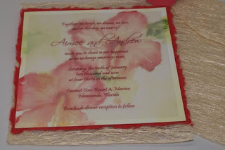 ECO-FRIENDLY PACKAGING and OTHER PRODUCTS: Sinamay Lace Wedding Invitation