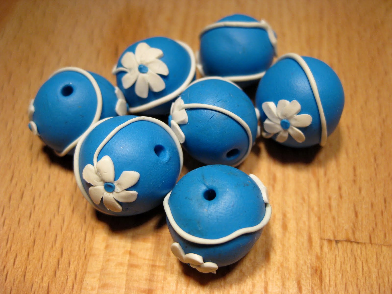 Life Creative: Blue and White Polymer Clay Beads