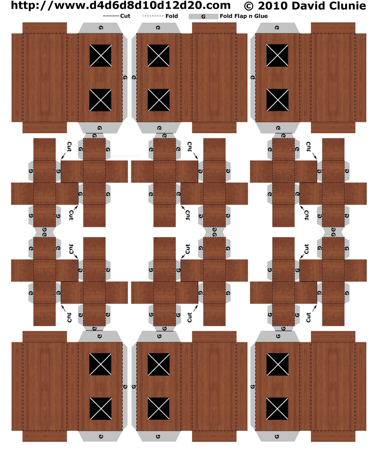 d4d6d8d10d12d20: FREE - Paper Model Tables For Your RPG!