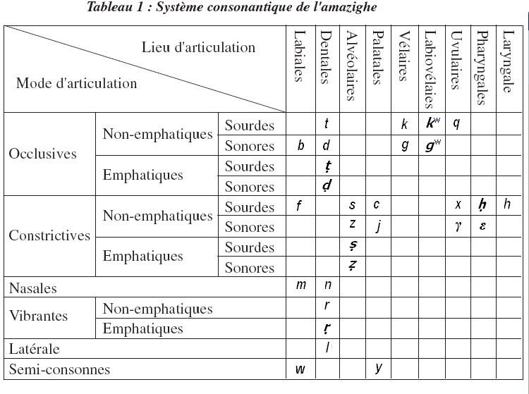 tashelhit-tachelhit: L'alphabet tachelhit