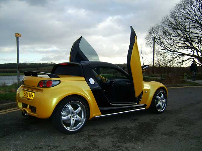 Life for cars: Lamborghini-doors on the Smart Roadster