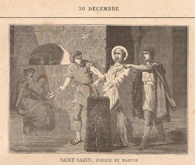 ICONOGRAPHIE CHRÉTIENNE: Saint SABIN, évêque et martyr