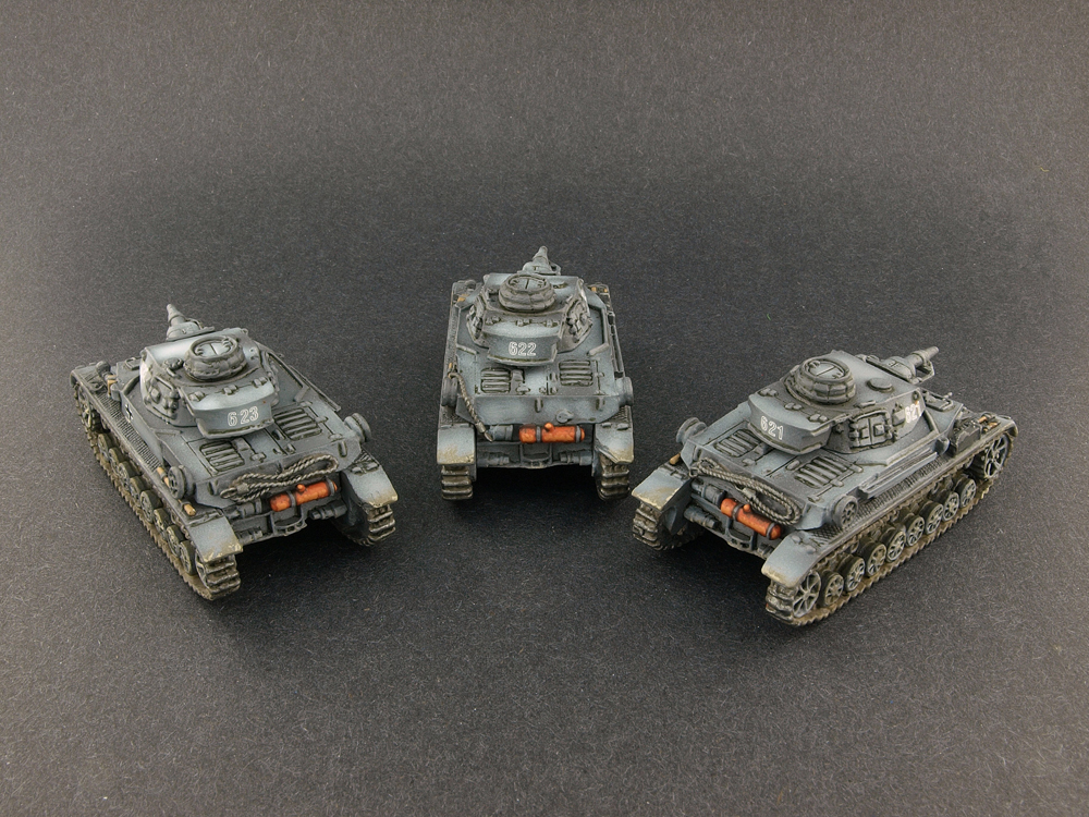 World War II Central: German Grey Panzer IV F1 Platoon