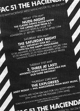 Flyer Goodness: Art of the Factory Records family - The Hacienda, Peter ...
