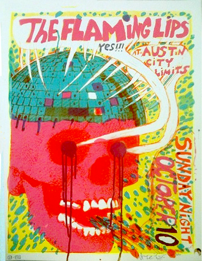 free poster review: Flaming Lips Poster Screenprinted with Wayne Coyne ...
