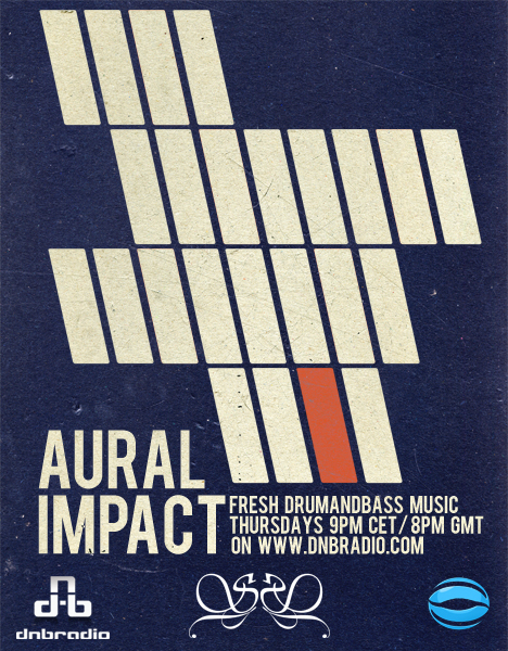free poster review: Aural Impact Show Flyer for DNB Radio