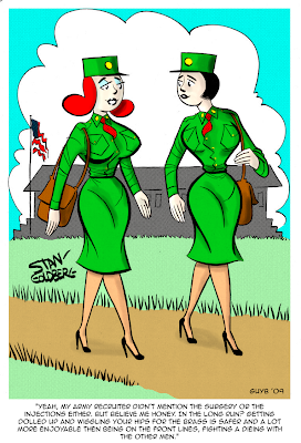 GuyB's TG Caption & Art Blog: In The Army Now - Recolored