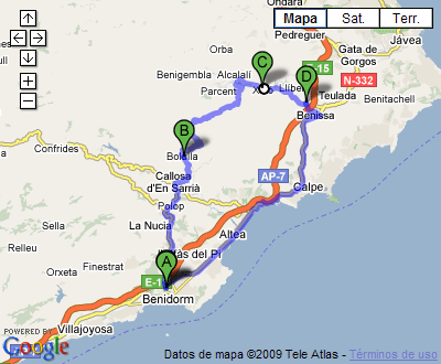 Directorio de rutas en moto: Ruta de Coll de Rates