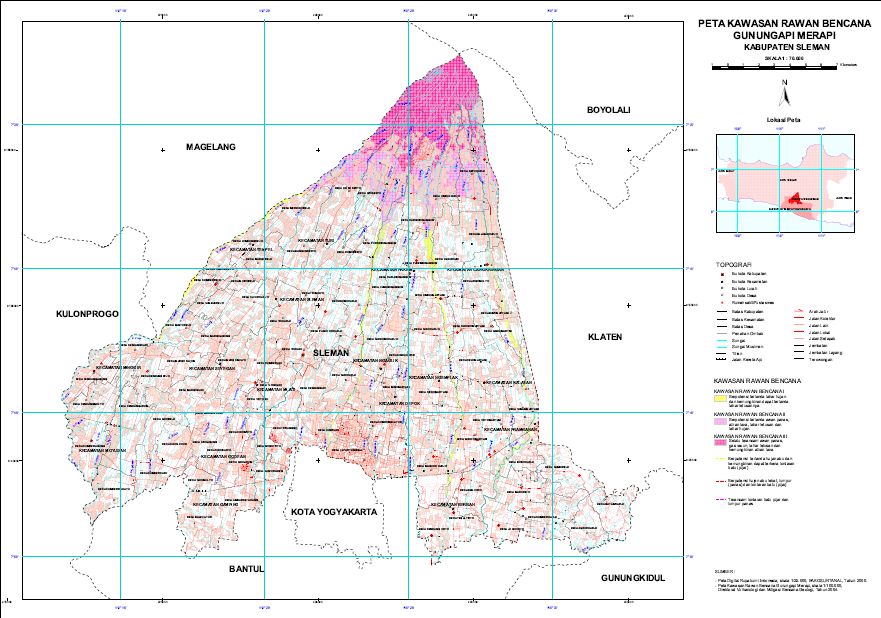 Kabar Sungai: Peta Rawan Bencana G. Merapi - Bakorsutanal 2010
