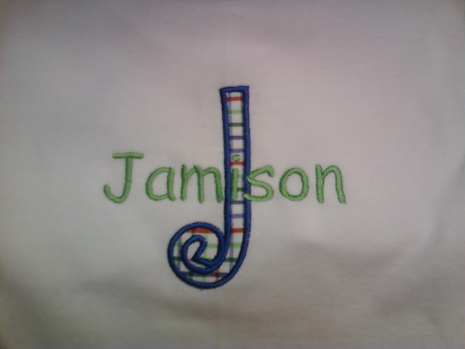 sew many designs: Applique letter with name