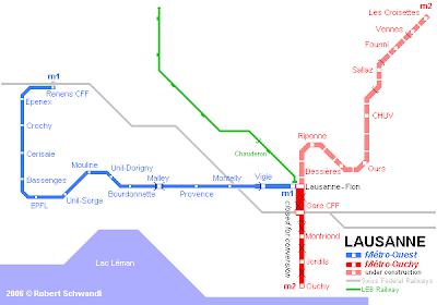 PLANOS DE METRO: Lausanne
