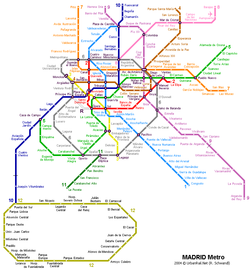 PLANOS DE METRO: Madrid