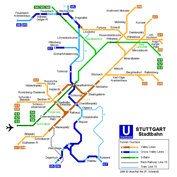 PLANOS DE METRO: Stuttgart