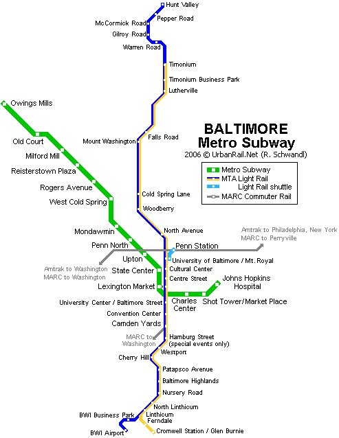 PLANOS DE METRO: Baltimore