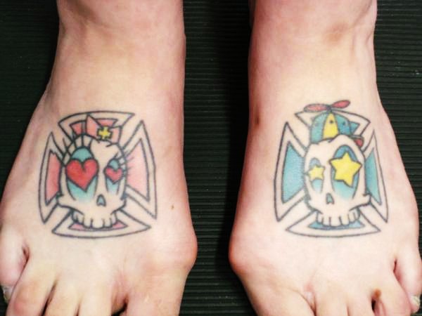 Collin Kasyan's Tattoo Portfolio: Tattoo; Color, Girl Skull and Boy ...