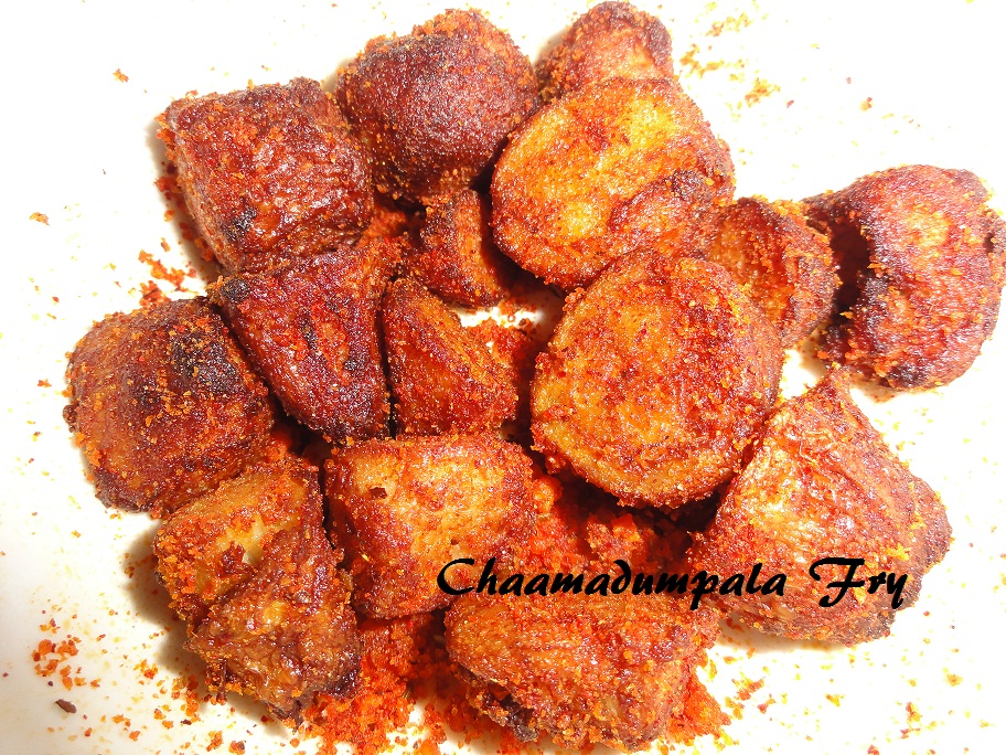 Divya's Cooking Journey: Colocassia Fry ~ Chamadumpa Fry / Arbi Fry