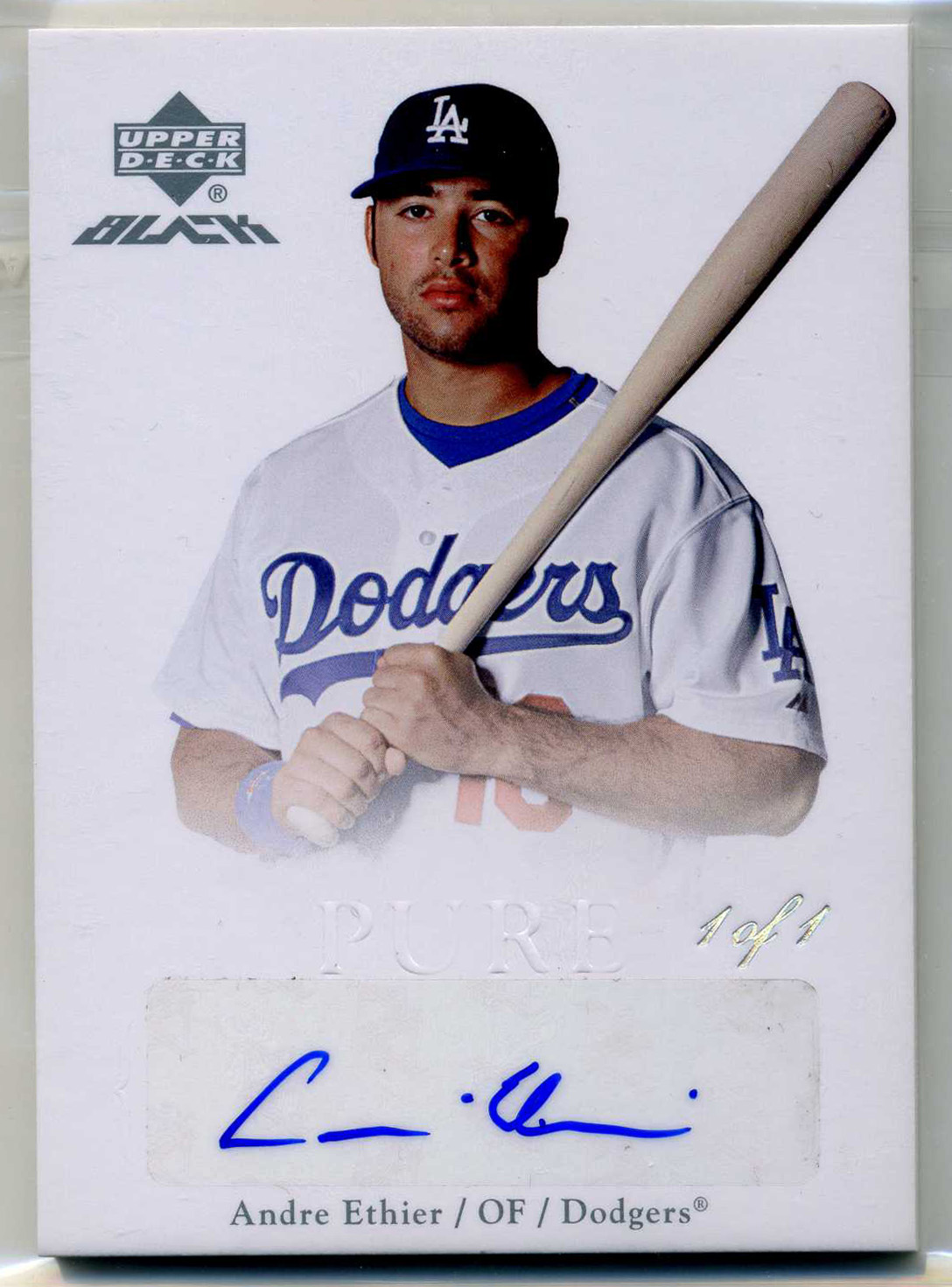 Dodgers Blue Heaven: Auto Collection: Andre Ethier- a 1 of 1