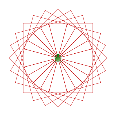 KTurtle (Logo) scripts: A rotated square