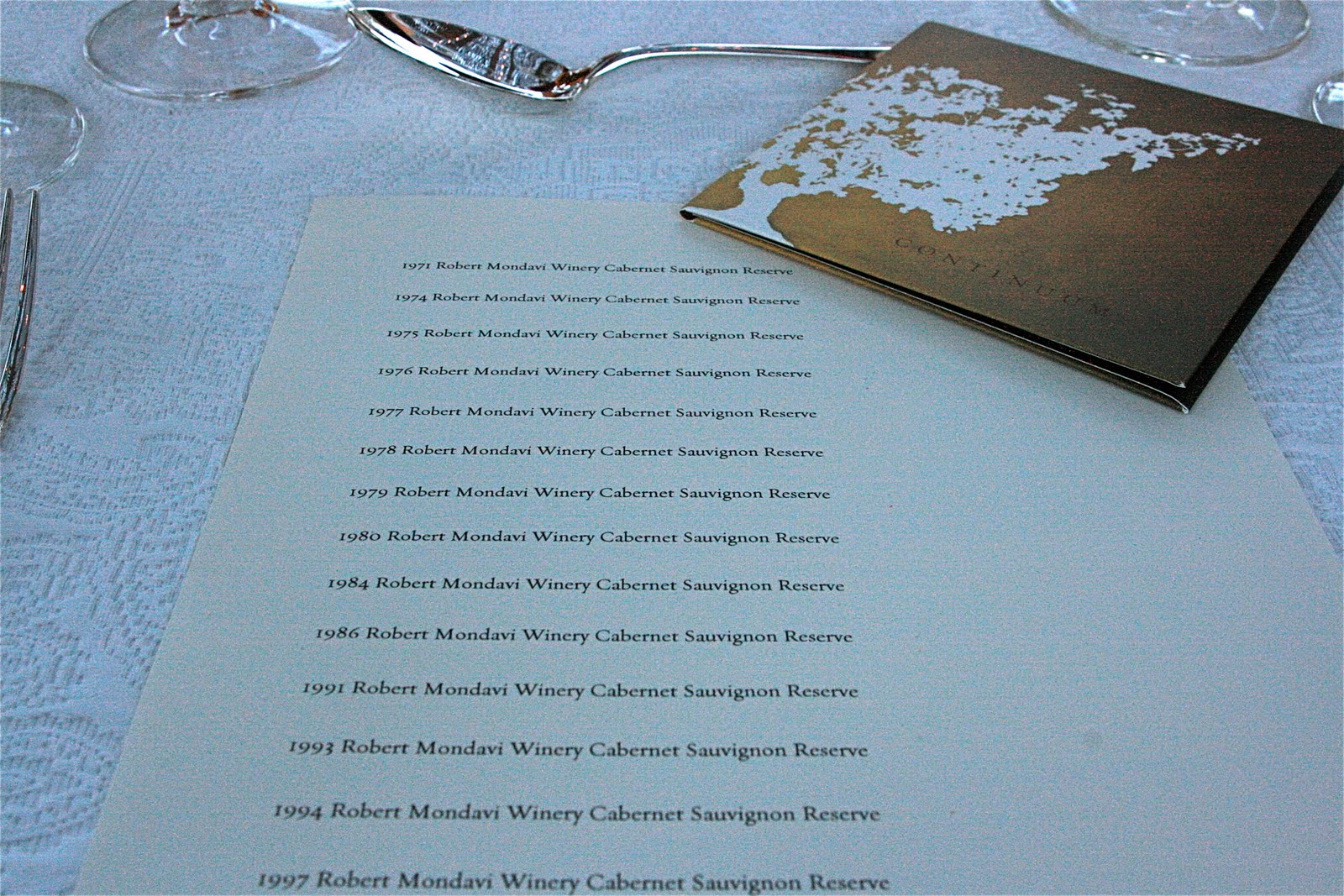 vignette design: An Evening With The Mondavi Family