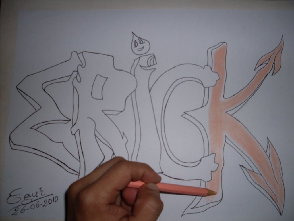 CREANDO & DIBUJANDO: CREANDO EL NOMBRE: ERICK