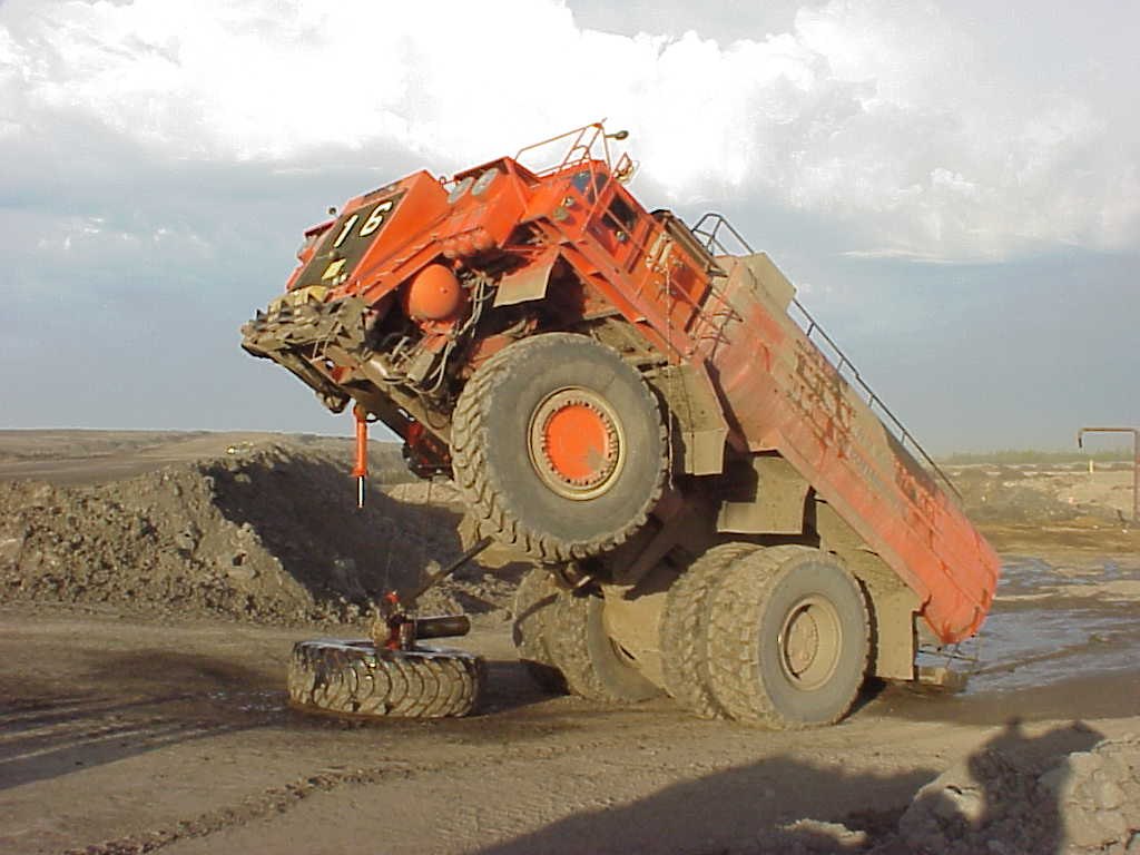 Mining Mayhem: Three-Wheeled Water Truck