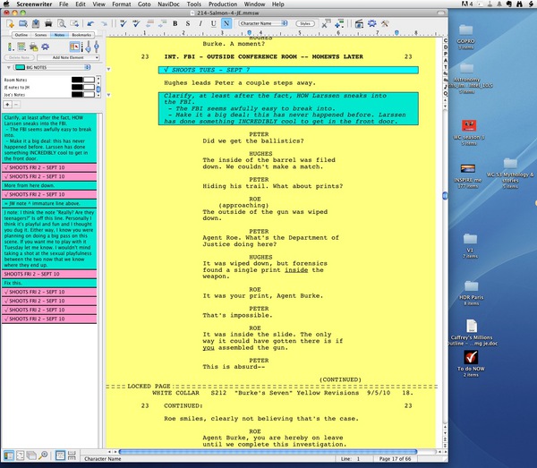 White Collar - Script Page