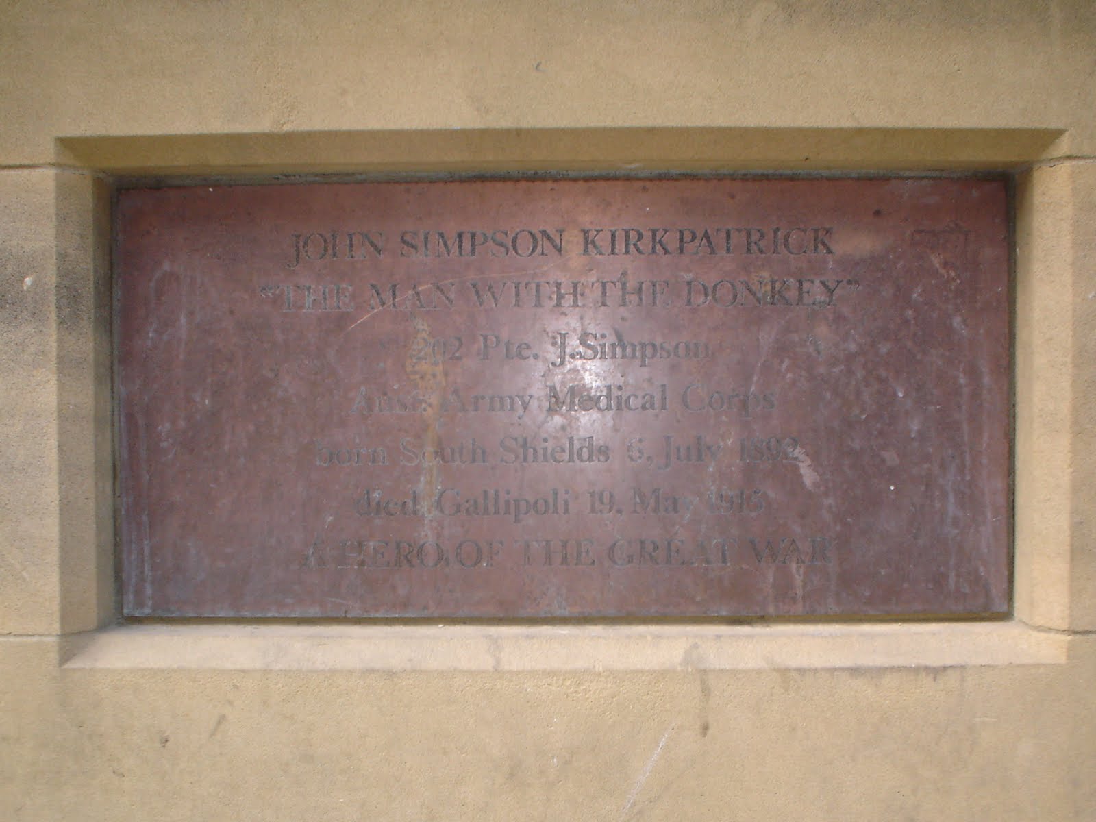 Northumbrian Gunner: John Simpson Kirkpatrick "the man with the donkey"