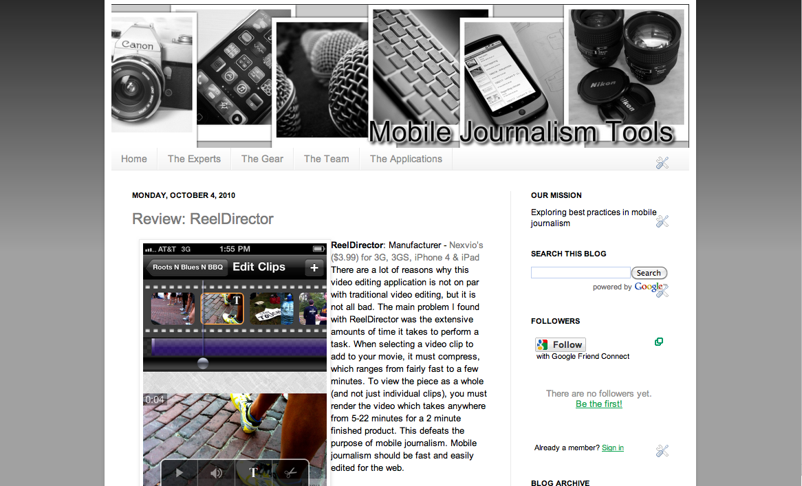 Images Repeating Themselves: Mobile Journalism Tools