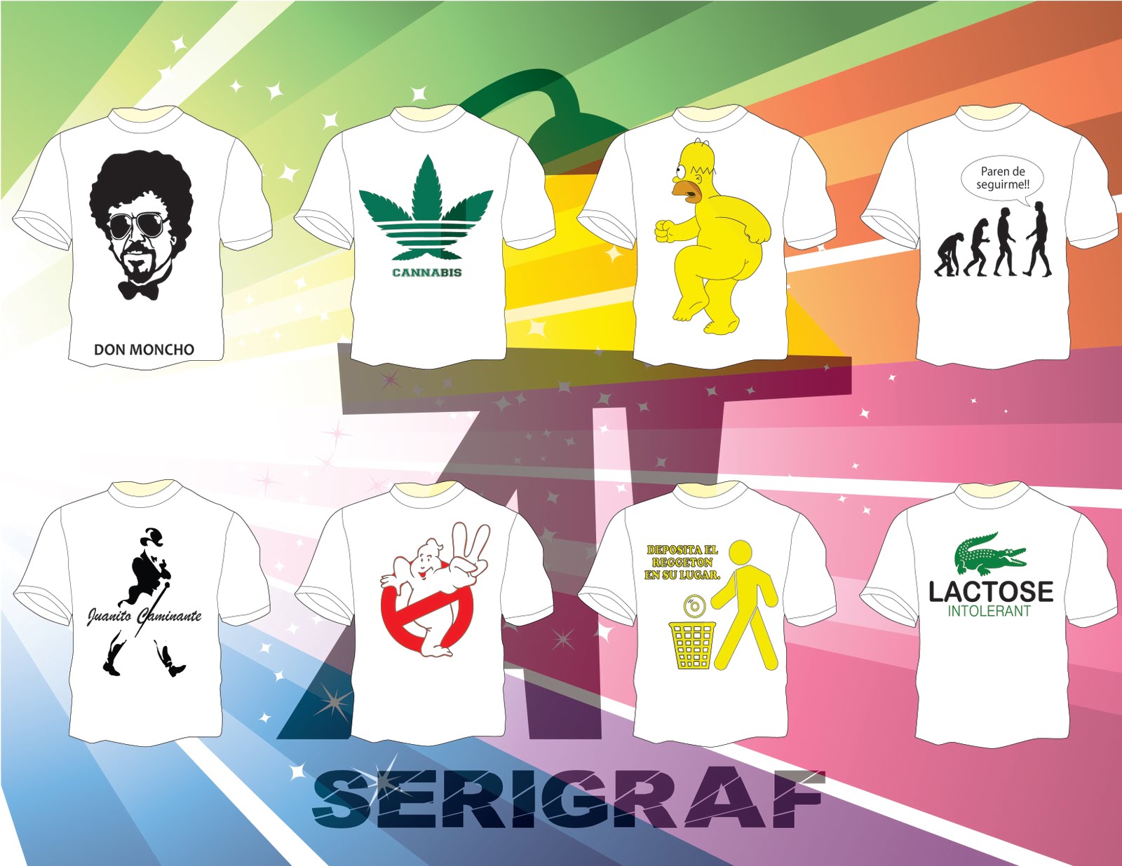 AT SERIGRAF: DISEÑOS POLERAS DIVERTIDAS