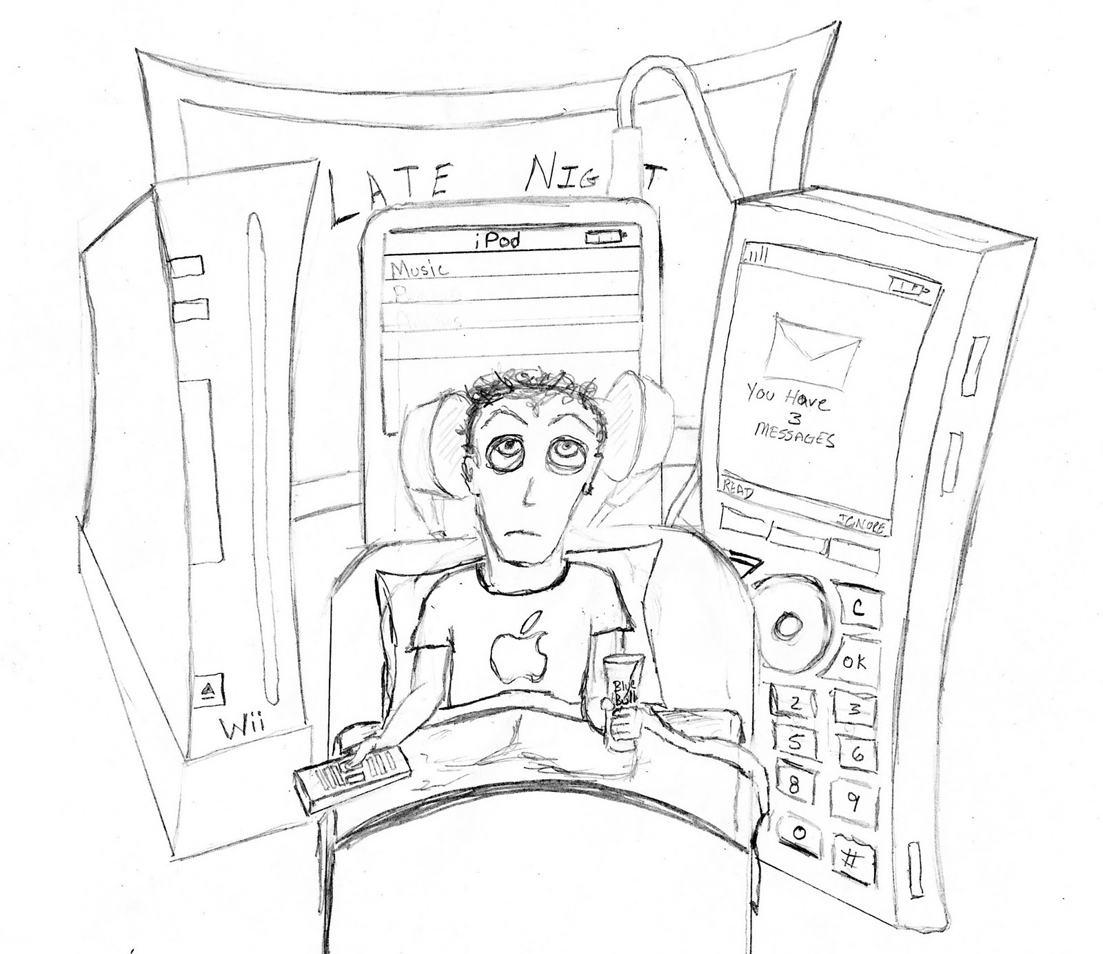 Spyke's Graphic Design Blog: Editorial Illustraition - Teen Sleep Issues