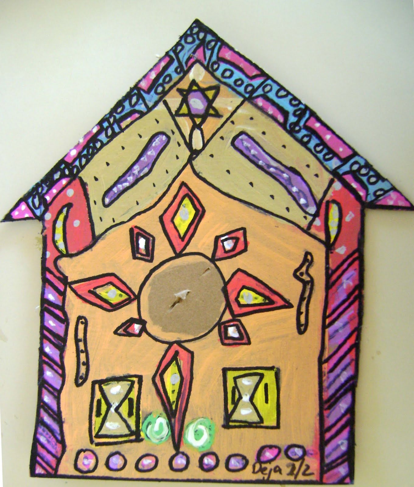 OZ KIDZ ARTZ: 2d Cardboard Bird Houses -3d Birds- Clay Year 1/2