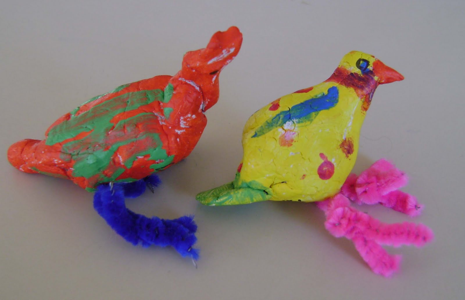 OZ KIDZ ARTZ: 2d Cardboard Bird Houses -3d Birds- Clay Year 1/2