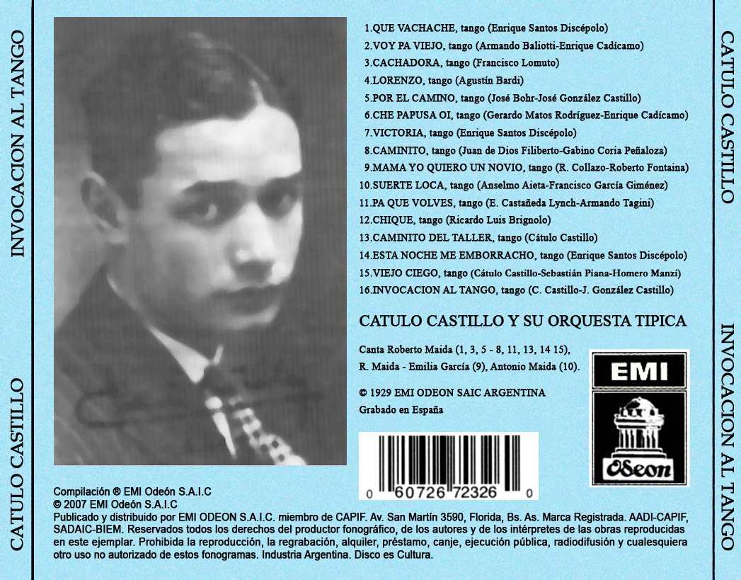 La nova Botica del Aleman.: Tango - Orq. Catulo Castillo - Invocación ...