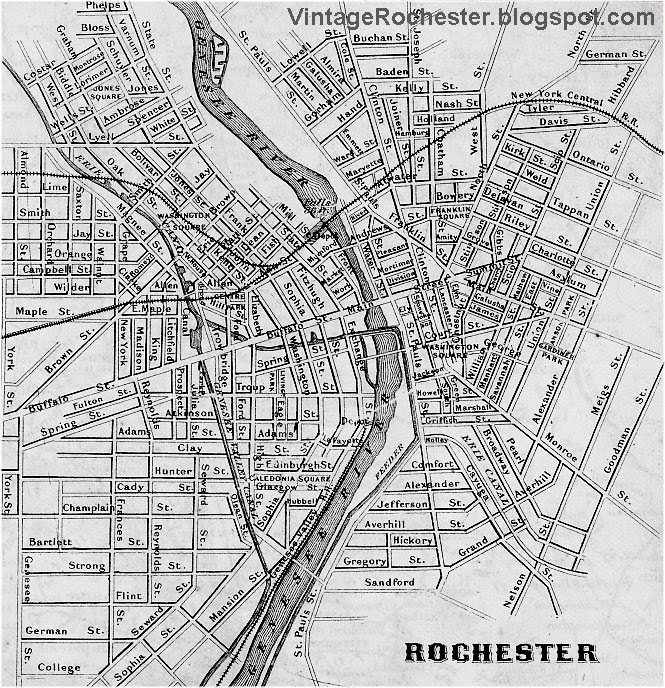 Vintage Rochester: Rochester NY - 1858 Map