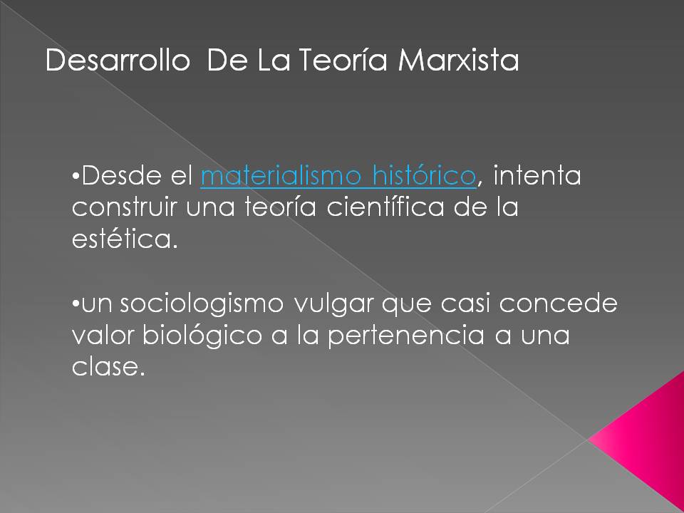 Teoría Marxista: Desarrollo de la teoría Marxista