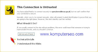 Mengatasi “This Connection is Untrusted “ | yogaardiantama