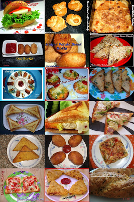 Priya's Versatile Recipes: Sunday Snacks- Snacks With Bread Roundup