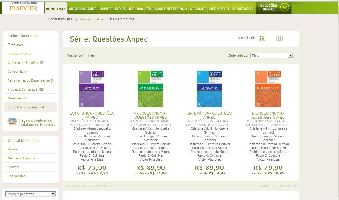 Cotidiano, Cultura e Economia: Livros de exercícios resolvidos da ANPEC