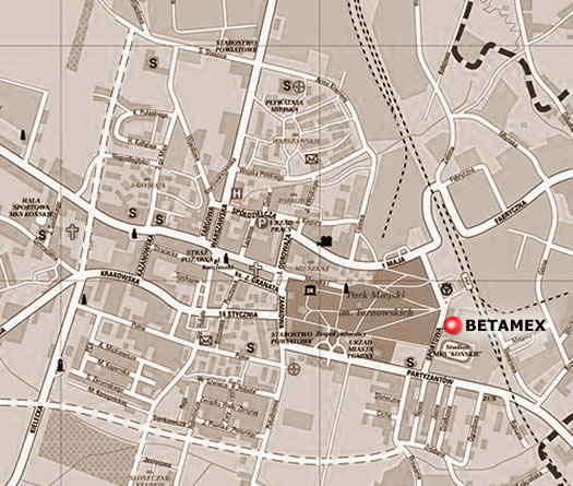 Końskie: Plan miasta