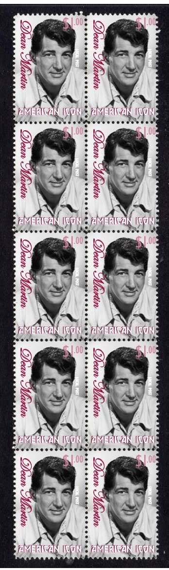 ilovedinomartin: DEAN MARTIN AMERICAN ICON STRIP OF 10 MINT STAMPS 2