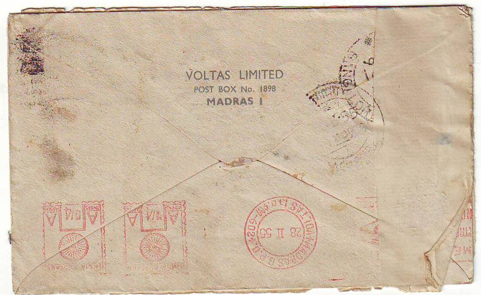 Rare Indian Collectibles: 1955 India Franking Stamp Value in Annas ...