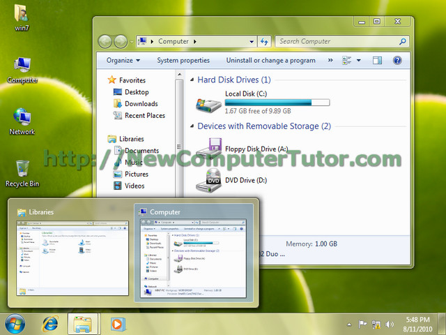 Get Familiar with Windows 7 Desktop | Computer Tutor