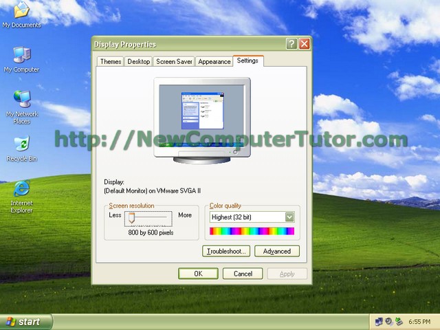 Desktop Properties of Windows XP | Computer Tutor