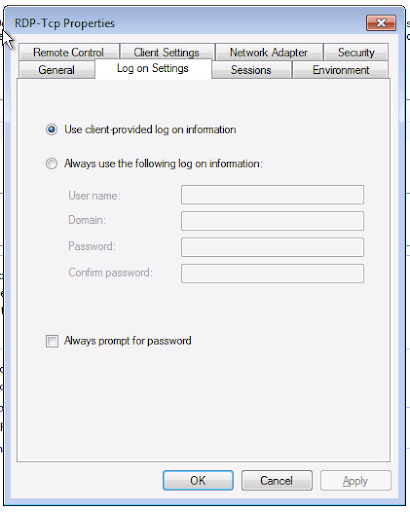 Blog of an IT Admin.: Terminal Server - 2008 R2 - Force Domain Login