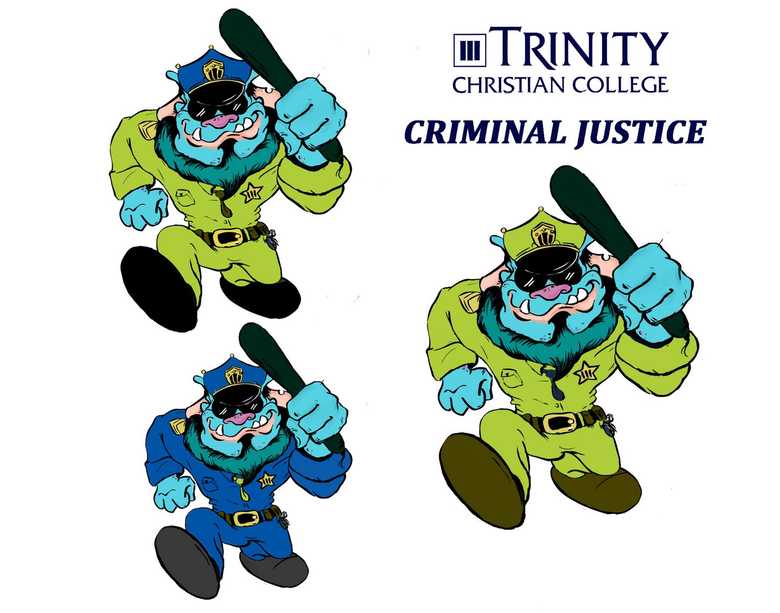 Tom Sculpts: Trinity Christian Criminal Justice troll mascot Im ...